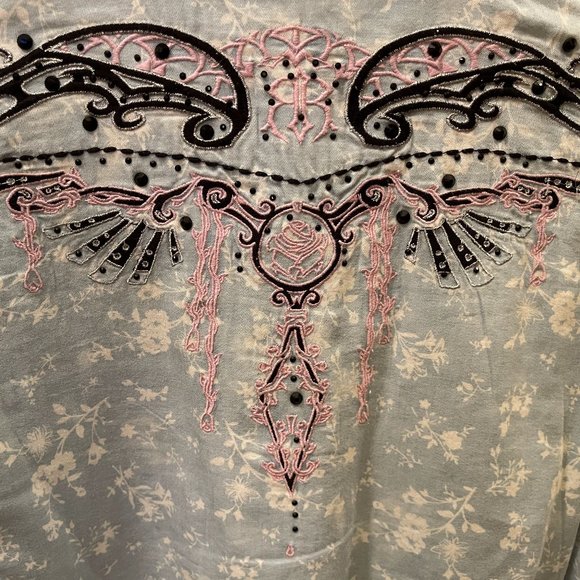 Roar | Tops | Roar Sweet Ellie Embroidered Western Shirt | Poshmark